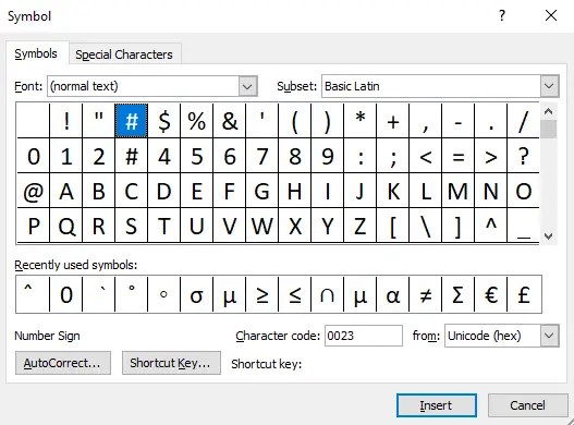 # Number Sign (Meaning, Type on Keyboard, Copy & Paste) - Symbol Hippo